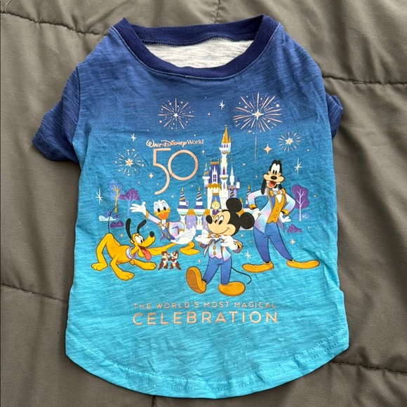 Disney | Dog | Walt Disney World Dog Clothing Tee Blue With Classic ...